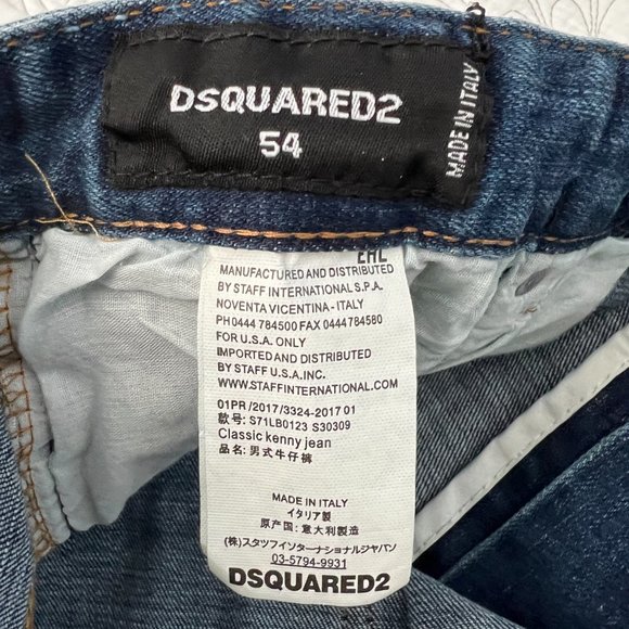 DSQUARED | Jeans | New Dsquared2 Distressed Kenny Jeans 54 It Paint Splatter Zips | Poshmark
